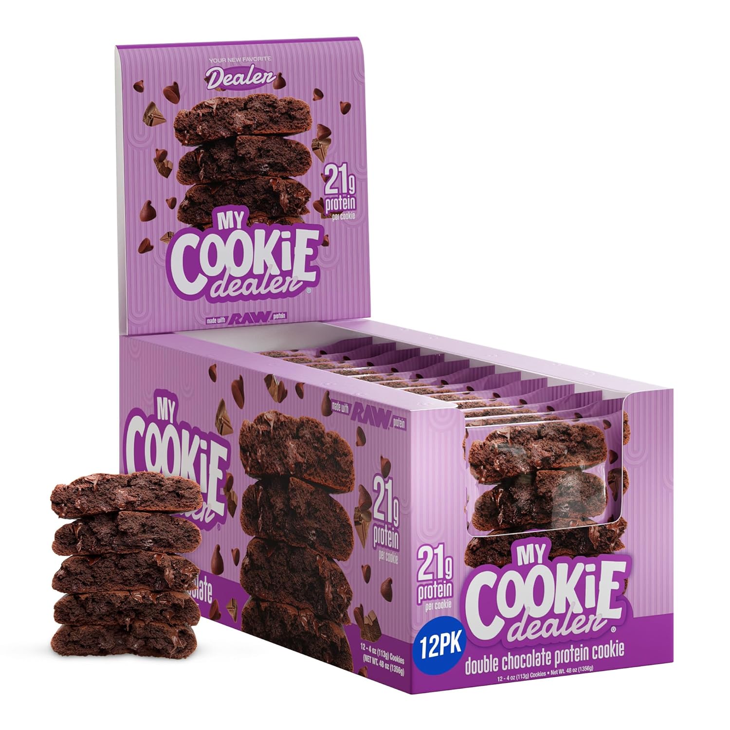 My Cookie Dealer Double Chocolate Protein Cookie 4oz 12ct – Empire Snack Distributors